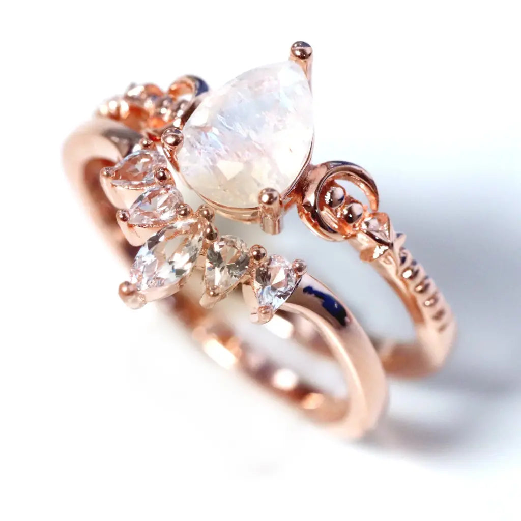 Chloe Ring Set (ROSE GOLD) | Bisoulovely